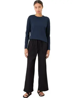 PACT Organic Cotton Softspun Essential Crewneck Long Sleeve Tee - Navy