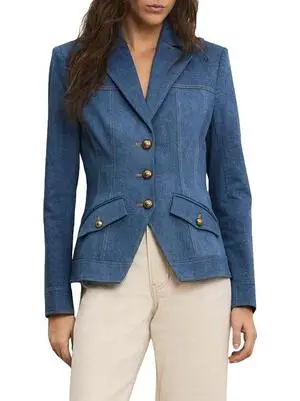 Veronica Beard Randy Denim Dickey Jacket - Cosmo