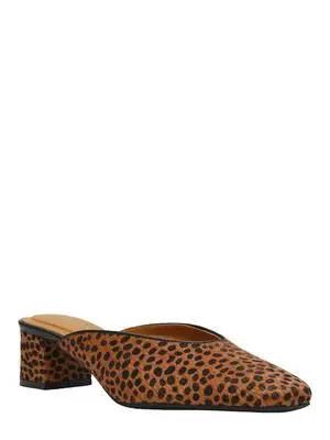 Anne Klein Maeus Calf Hair Mule - Leopard Calf Hair