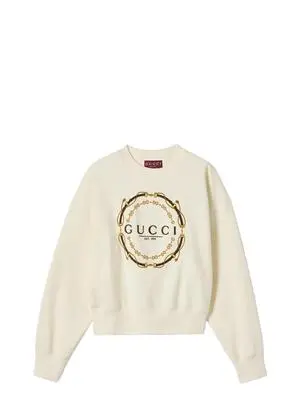 Gucci Cotton Jersey Sweatshirt With Print - White