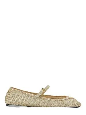 Prada Woven Ballerina Flats - Metallic