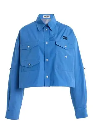 Miu Miu Cotton-poplin Shirt Jacket - Blue