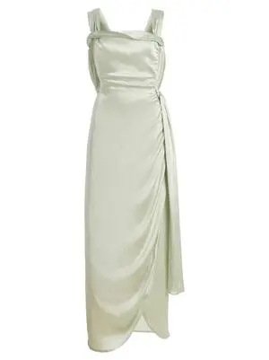 MAISON MARGIELA Satin Maxi Dress - Green