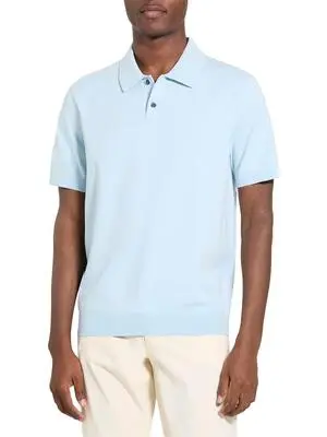 Theory Soris Knit Polo - Light Ocean Air