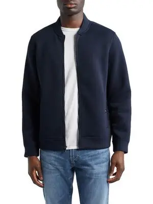 Johnston & Murphy Knit Bomber Jacket - Navy