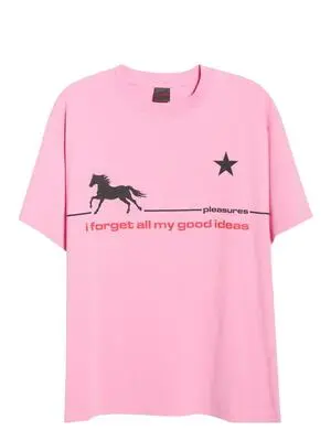 PLEASURES Forget Cotton Graphic T-shirt - Pink