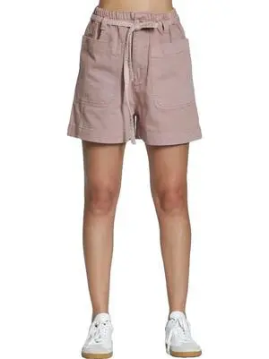 APNY Coastal Tie Waist Shorts - Dusty Blush