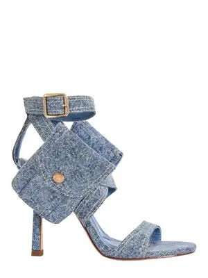 AZALEA WANG Kershaw Stiletto Sandals - Denim