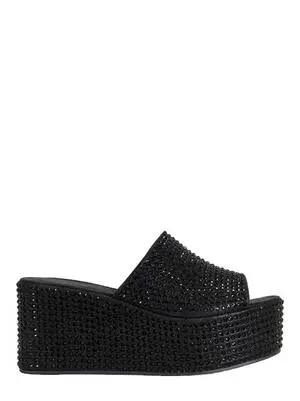 AZALEA WANG Arachna Wedge Sandal - Black
