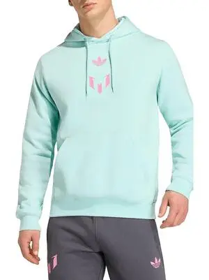 Adidas Messi Fleece Hoodie - Semi Flash Aqua//