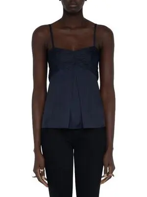 Zadig&Voltaire Cippie Pleated Satin Camisole - Encre