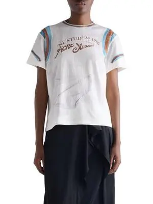 Acne Studios Trompe L'oeil Logo Graphic T-shirt - White