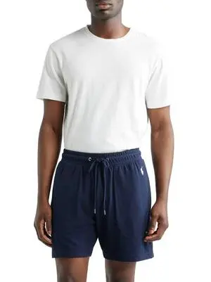 Polo Ralph Lauren Cotton Blend Piqué Pajama Shorts - Blue
