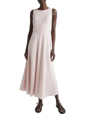 LAFAYETTE 148 NEW YORK Sleeveless Tropical Wool-Blend Midi Dress