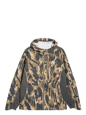 MALBON Tour Divot Camouflage Rain Jacket - Bark Camo