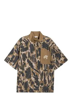 MALBON Tour Divot Wind Shirt - Bark Camo