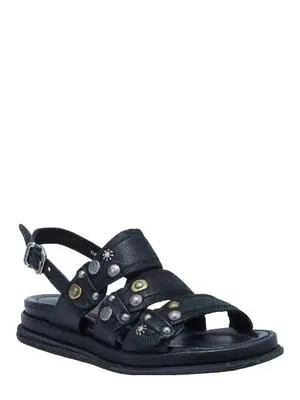 A.S.98 Scotty Slingback Sandal - Black