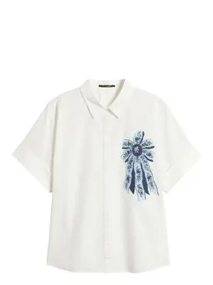 Kobi Halperin Bonnie Short Sleeve Button-up Shirt - White Multi