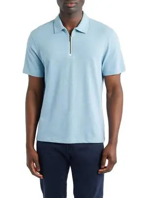 Bugatchi Quarter Zip Polo - Ether