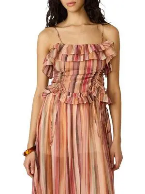 Steve Madden Shilloh Stripe Ruffle Camisole - Stripe Multi
