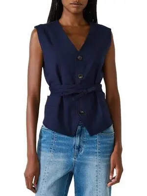 Steve Madden Felicia Belted Vest - Marine