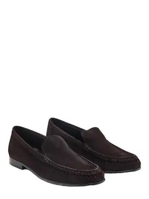 MANGO Gathered Suede Loafer