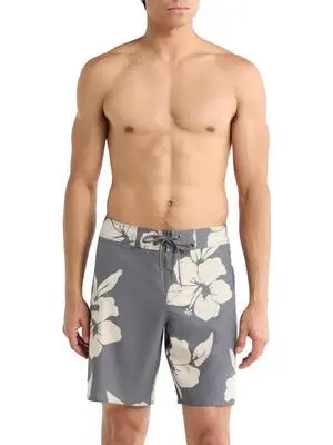 TENŌRE Printed Board Shorts - Grey