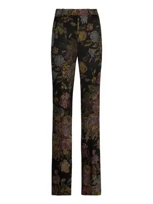 Ralph Lauren Wrigley Ii Floral Tapestry Trousers - Brown