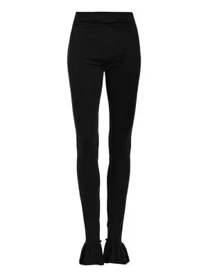 MEL USINE Guarin Ruffled Stretch Jersey Leggings - Black