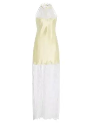 THIRD FORM Poetry Lace Drawn In Maxi Dress - Yellow