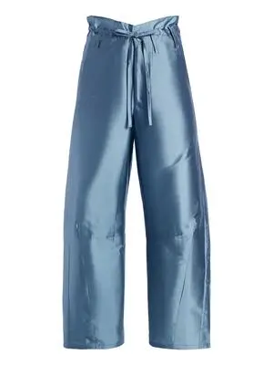 Chan Luu Techno Taffeta Barrel Pants - Blue