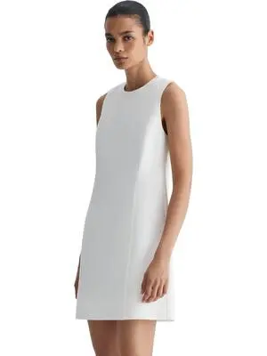 Veronica De Piante Melodie Mini Dress In Cotton Silk - Off White