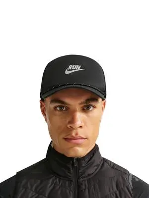 Nike Pro Dri-fit Unstructured Swoosh Run Cap - Black