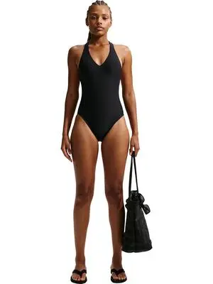 Nike Swim Hydralock Luxe V-neck One Piece - Black