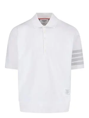 Thom Browne Polo Shirt "4 Bar - White