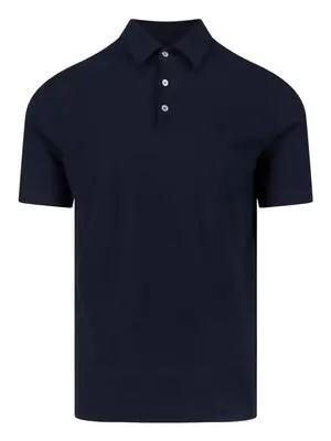 ZANONE Cotton Polo Shirt Blue