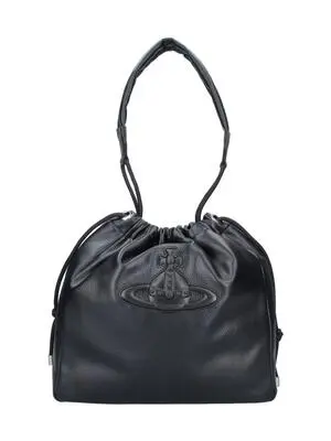 VIVIENNE WESTWOOD Hilary Large Bucket Bag - Black