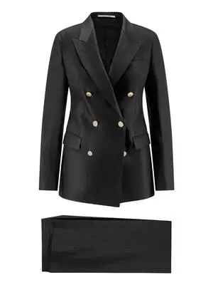 Tagliatore Parigi Linen And Viscose Suit - Black