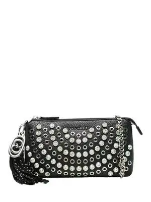 LA CARRIE Studded Tassel Crossbody Bag - Black
