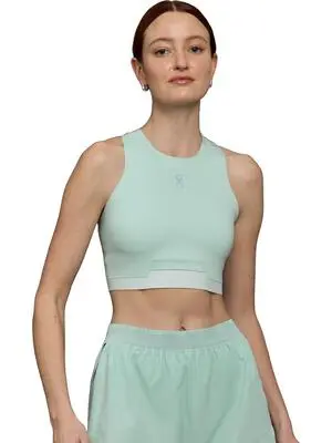 On Train 2-in-1 Cropped Tank Top - Creek