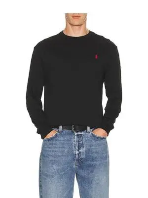 Polo Ralph Lauren Long Sleeve Crewneck T-shirt In Black - Polo Black