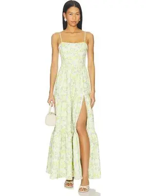 ELLIATT Posey Gown - Yellow Floral Print