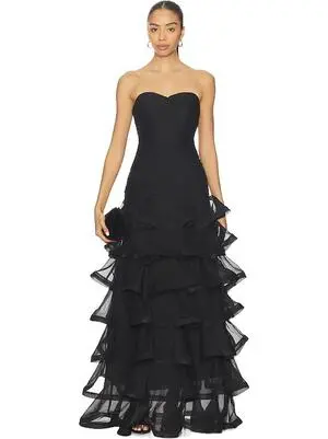 ELLIATT Evelin Tiered Gown - Black