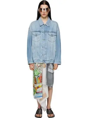 Acne Studios Denim Jacket Oversized Fit - Light Blue