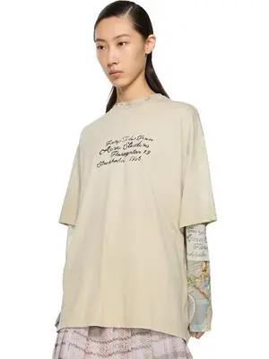 Acne Studios Logo T-shirt - Oat Beige