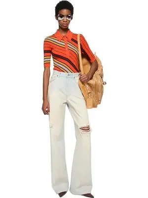 Acne Studios Wool Polo Knit - Multi Orange