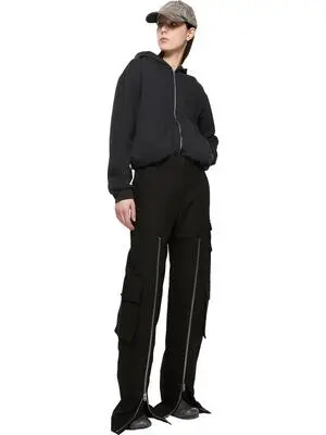 Acne Studios Layered Satin Trousers - Black