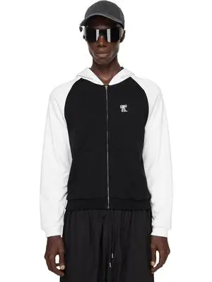 Acne Studios Bicolour Zip-up Hoodie - Black