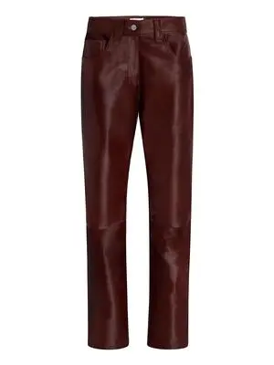 Khaite Callum Haircalf Pant - Bordeaux