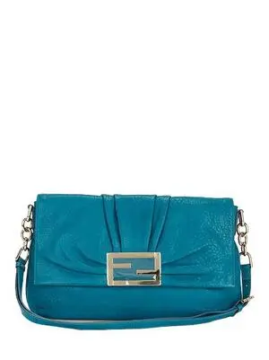 FWRD RENEW Fendi Mia Flap Shoulder Bag - Blue